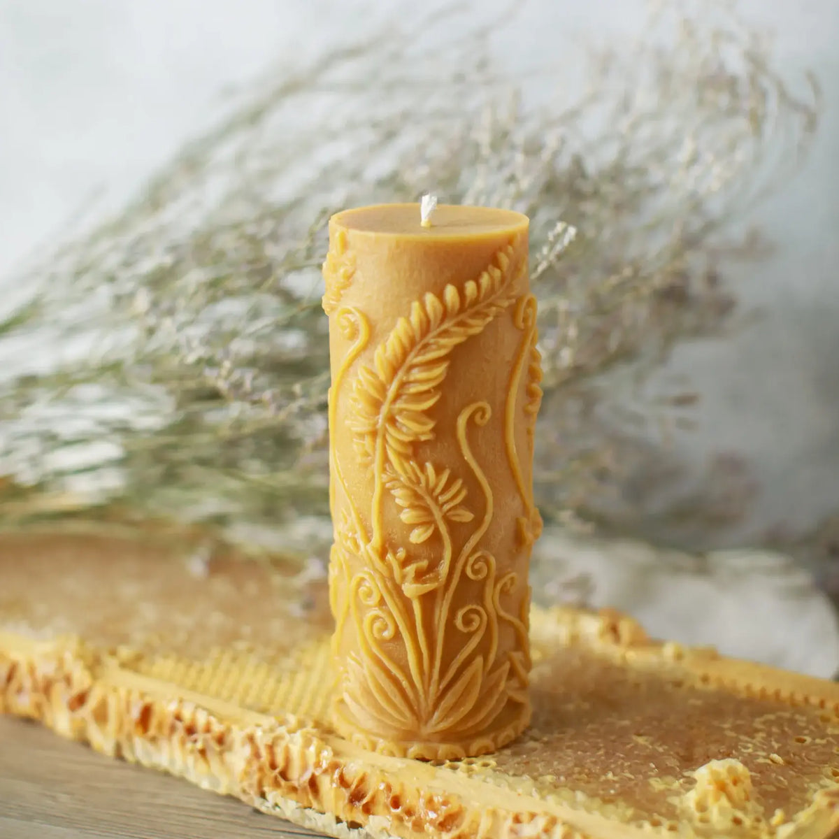 Fern Pillar Pure Beeswax Candles – New Lane Road Mercantile