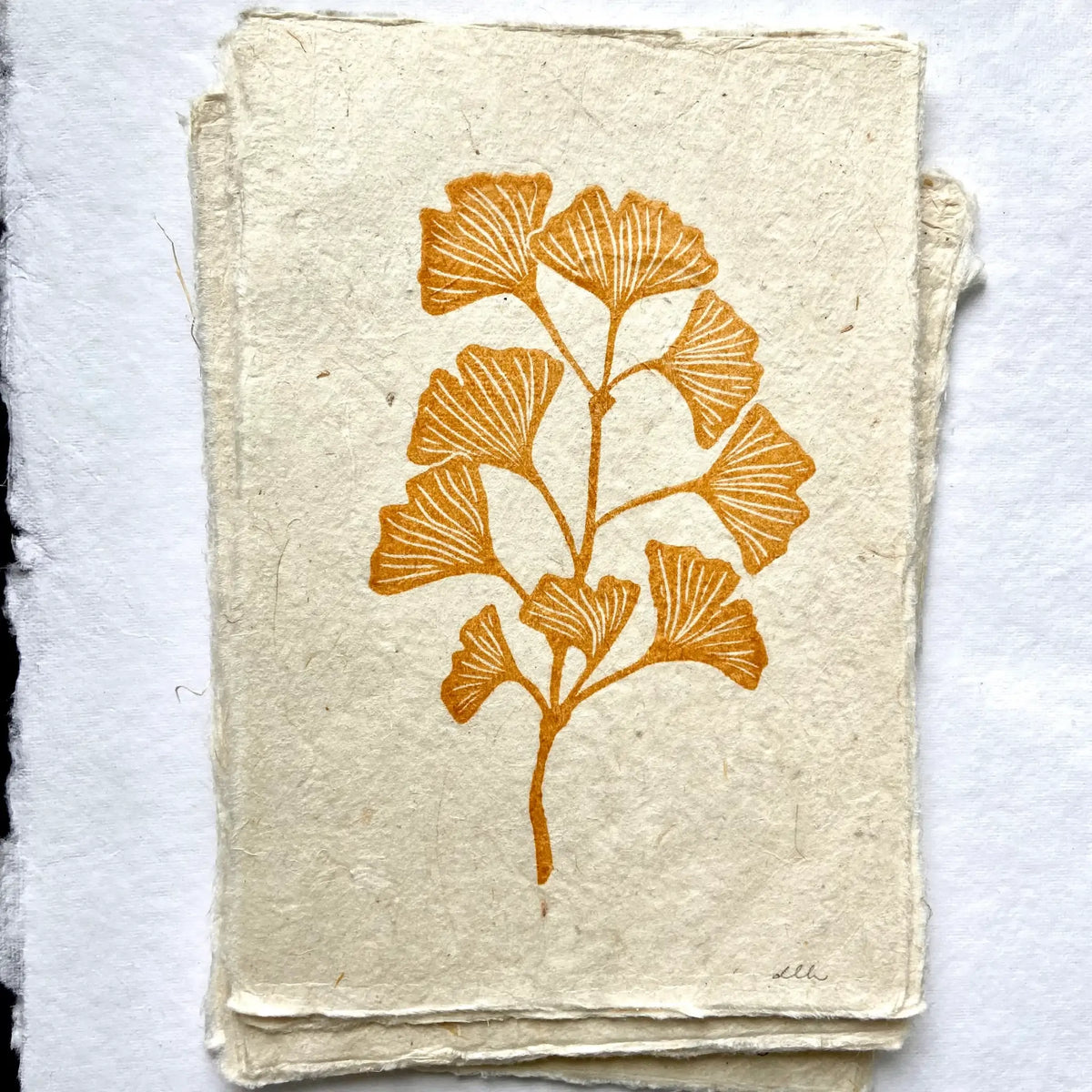 Gingko Leaf Block Print – New Lane Road Mercantile