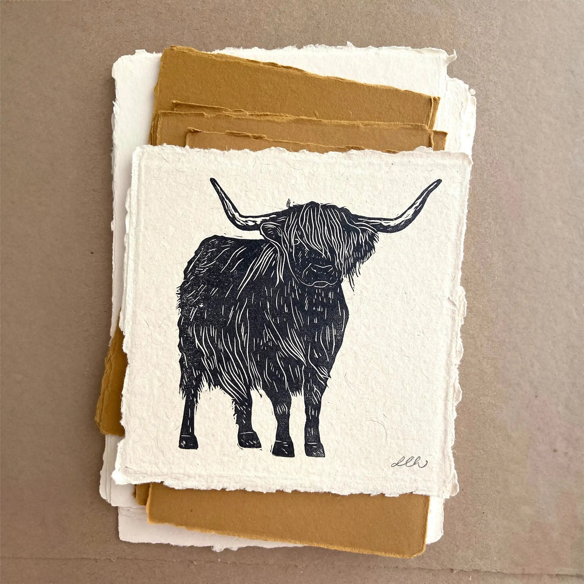 Highland Cow Block Print – New Lane Road Mercantile