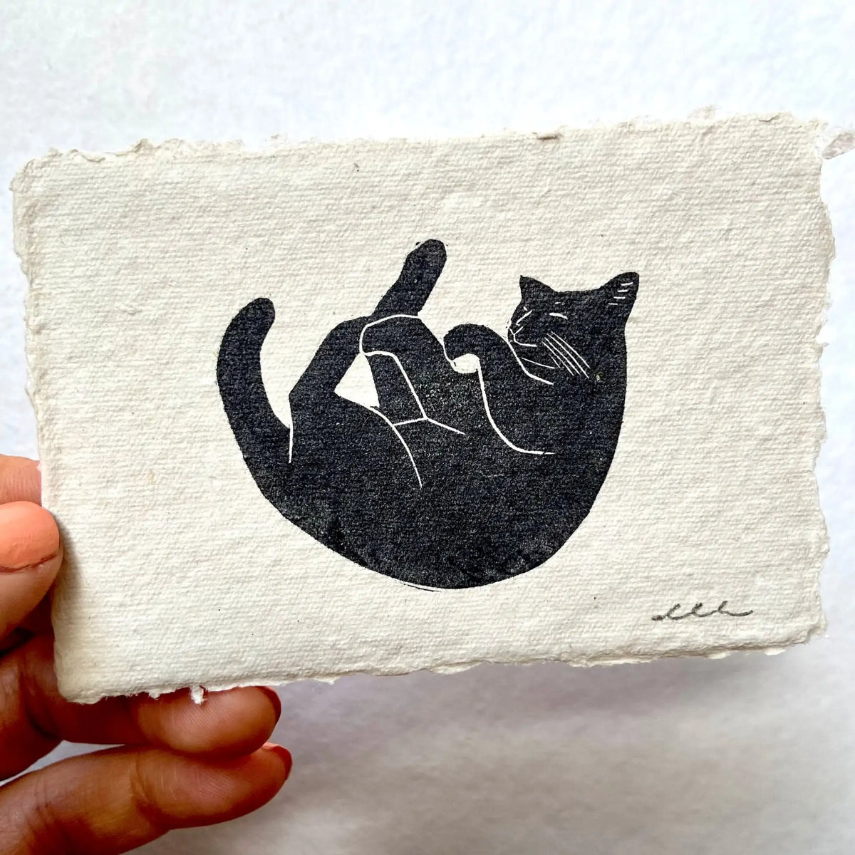 Mini Cat Block Print – New Lane Road Mercantile