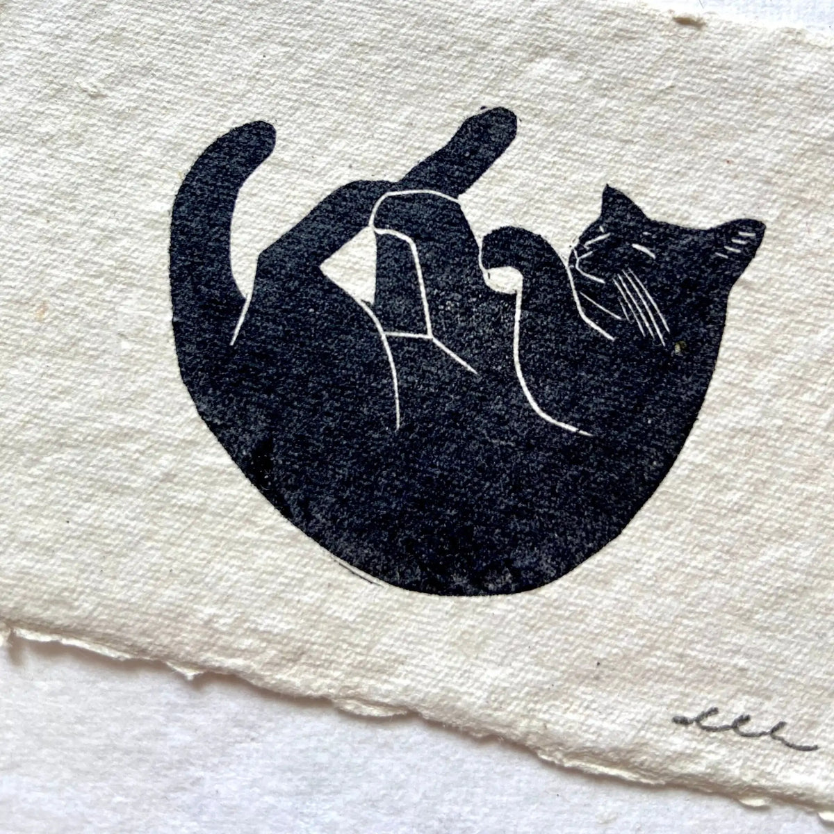 Mini Cat Block Print – New Lane Road Mercantile