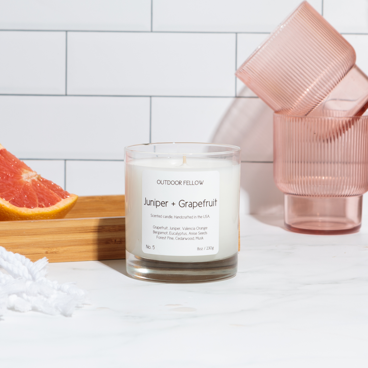 Juniper and Grapefruit Scented Candle – New Lane Road Mercantile